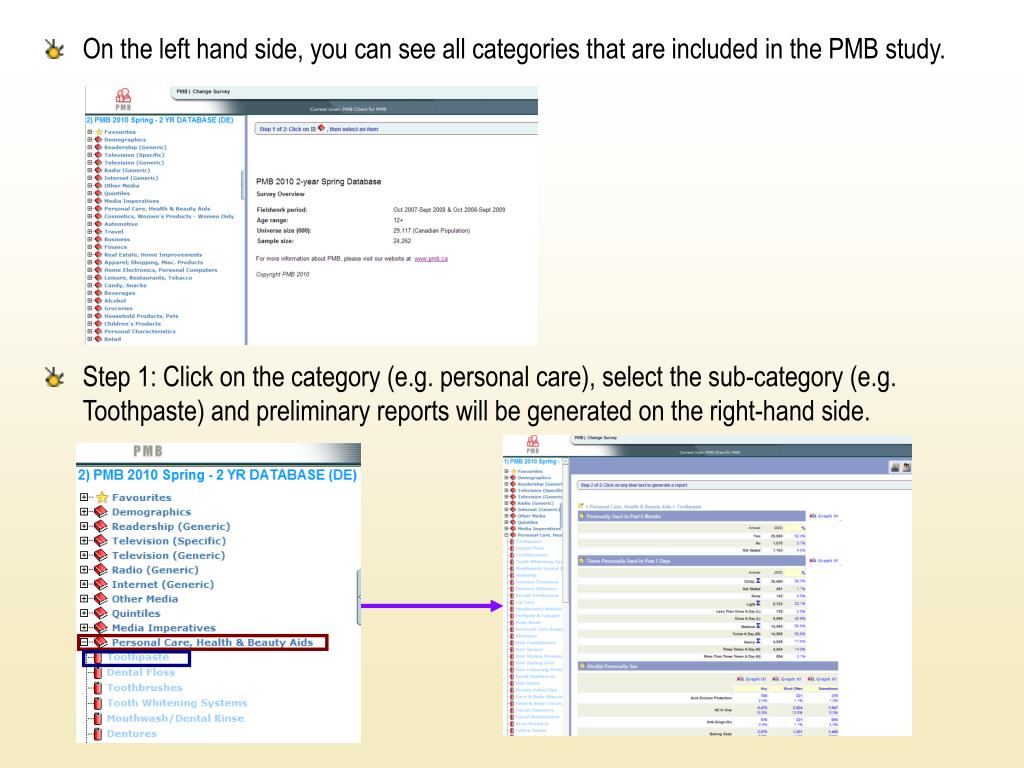 PPT - 5 MINUTE TUTORIAL ON HOW TO USE: PMB Category Reports Online ...
