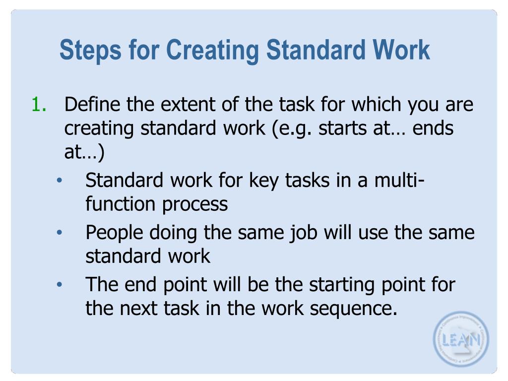 PPT - Standard Work PowerPoint Presentation, free download - ID:1094075 PPT - Standard Work PowerPoint Presentation, free download - ID:1094075
