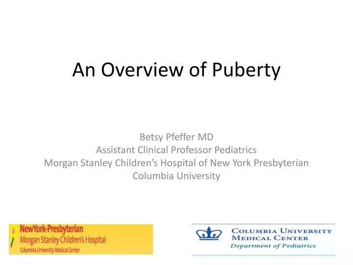 PPT - An Overview of Puberty PowerPoint Presentation, free download ...