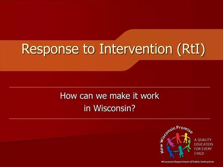 PPT - Response to Intervention (RtI) PowerPoint Presentation, free ...