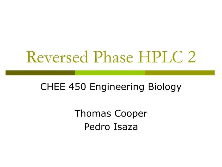 PPT - Reversed Phase HPLC 2 PowerPoint Presentation, free download - ID ...