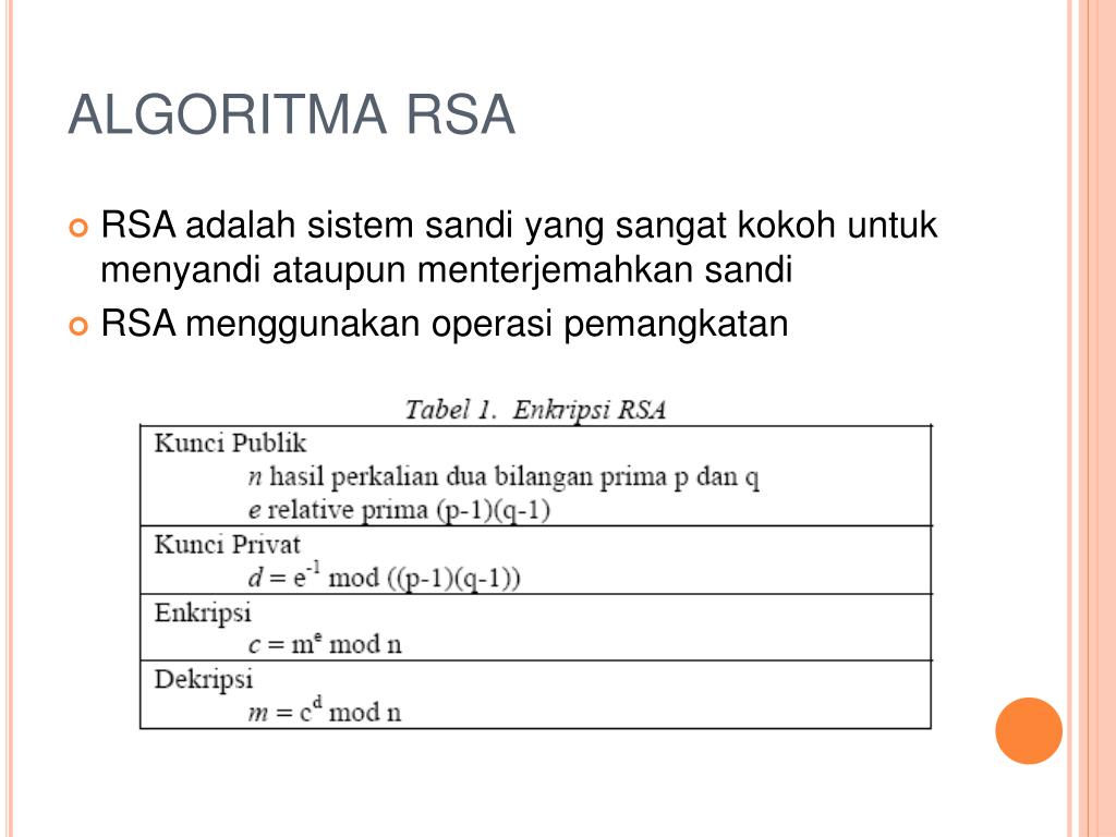 PPT - ENKRIPSI DAN DEKRIPSI dengan menggunakan teknik penyandian rsa ... PPT - ENKRIPSI DAN DEKRIPSI dengan menggunakan teknik penyandian rsa ...