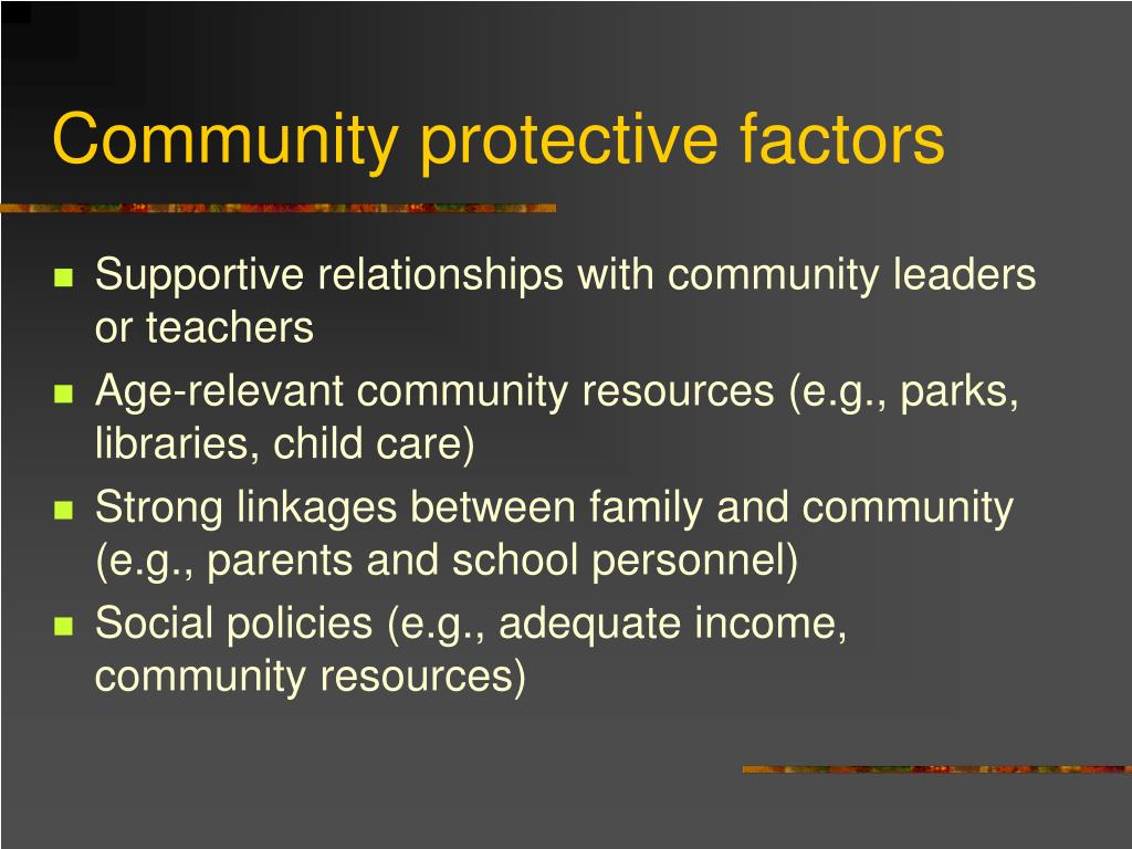 PPT - Risks and Protective Factors Associated with Children’s Mental ...