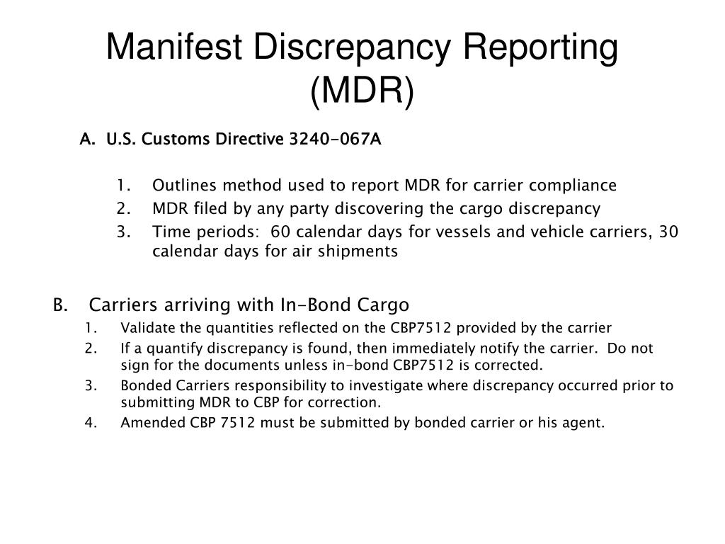 PPT - In-Bonds (CBP 7512) Mercancia bajo finanza Aduanero PowerPoint ...