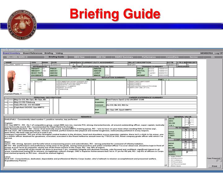 PPT - Preparing for Your Promotion Board MajGen R. L. Bailey, USMC Maj ...