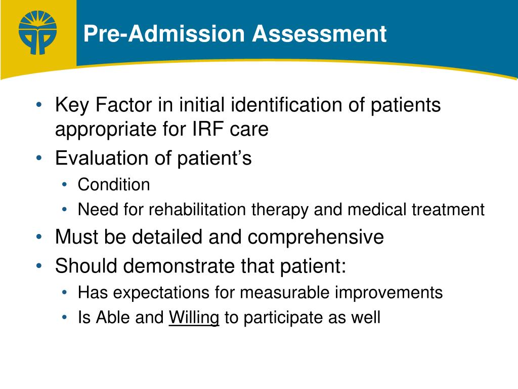 PPT - Assessing the Impact of the Inpatient Rehabilitation Final Rule ...
