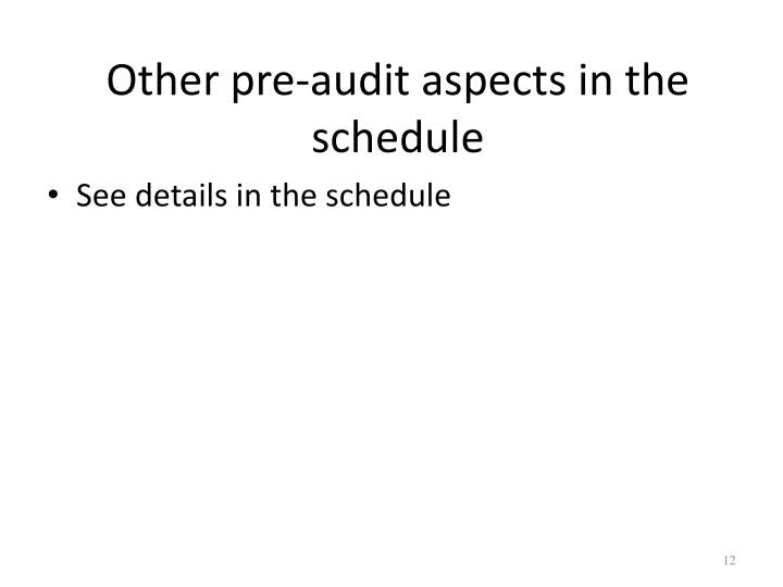 PPT - PRE-AUDIT/POST AUDIT PRESENTATION PowerPoint Presentation - ID ...