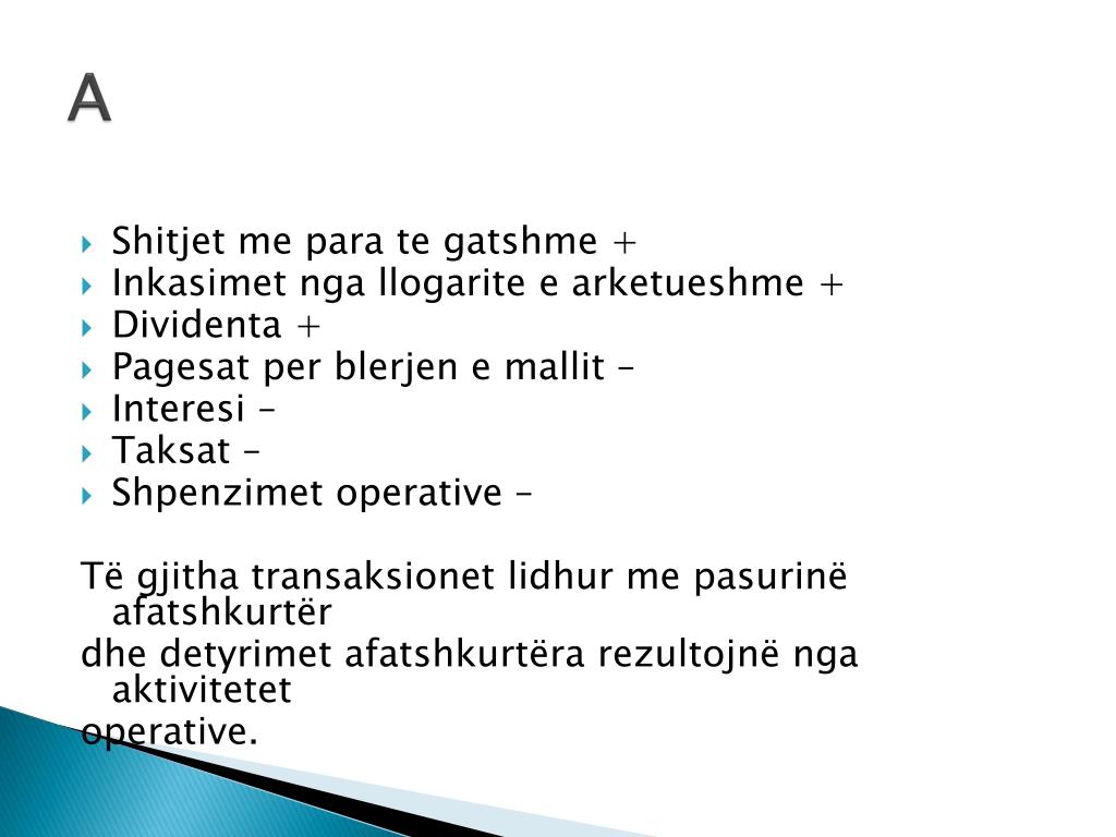 PPT - PASQYRA E RRJEDHJES SË PARASË SË GATSHME PowerPoint Presentation ...