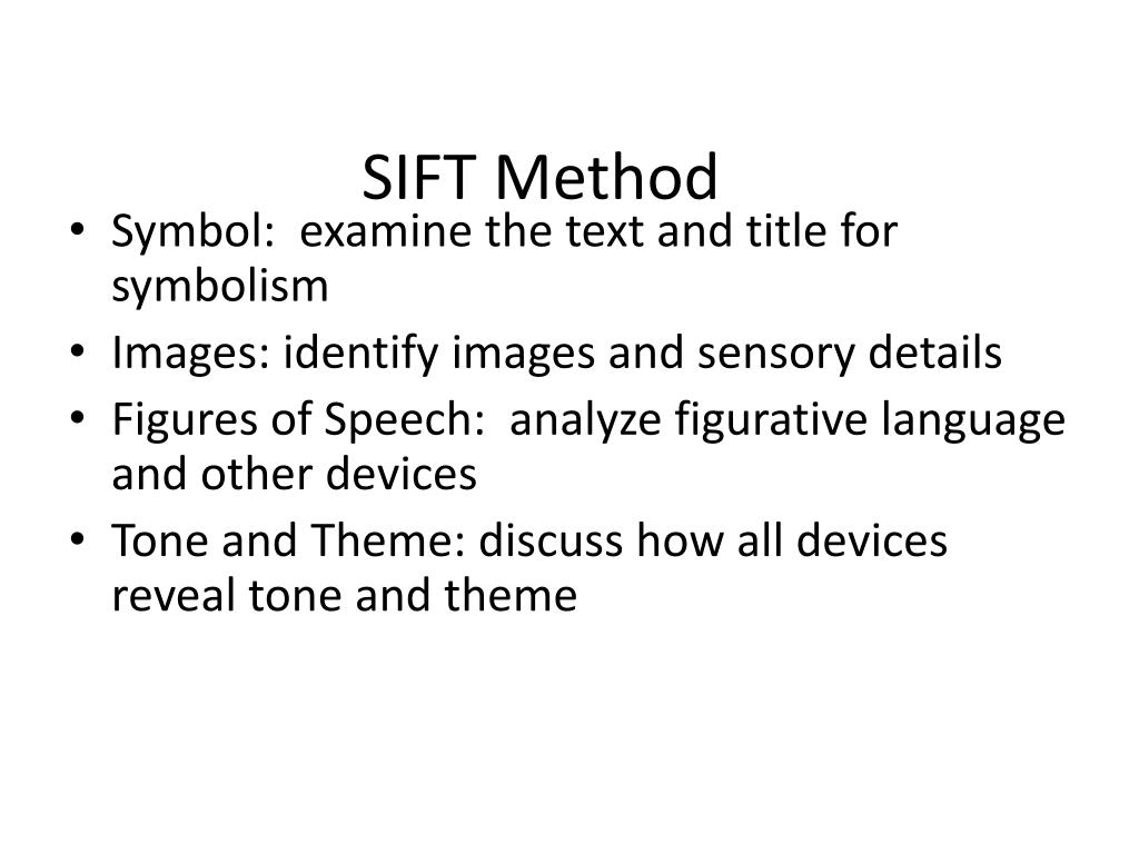 PPT SIFT A Literary Analysis Method PowerPoint Presentation Free PPT SIFT A Literary Analysis Method PowerPoint Presentation Free