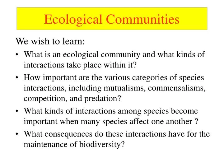PPT - Ecological Communities PowerPoint Presentation, free download ... PPT - Ecological Communities PowerPoint Presentation, free download ...