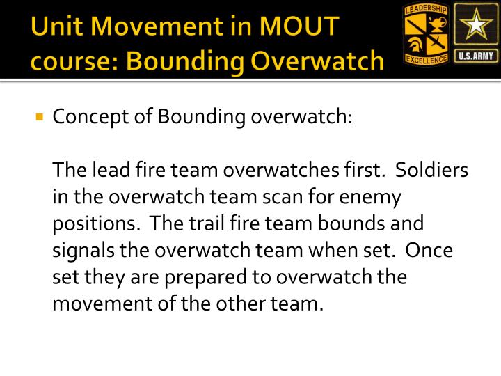 PPT - Training for Urban Operations: Tactical Movement “ MOUT” Military ...