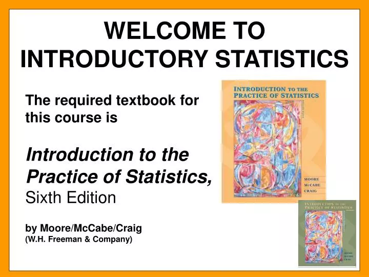 PPT - WELCOME TO INTRODUCTORY STATISTICS PowerPoint Presentation, free ...