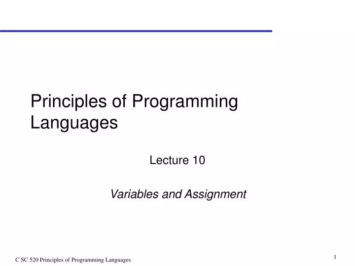 PPT - Principles of Programming Languages PowerPoint Presentation, free ...