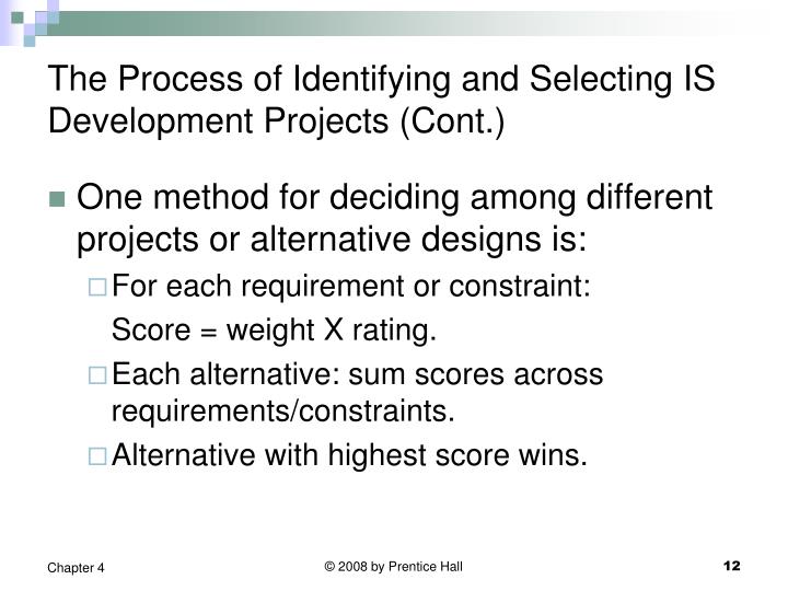 PPT - Chapter 4 Identifying and Selecting Systems Development Projects PowerPoint Presentation ...