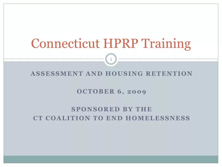 PPT - Connecticut HPRP Training PowerPoint Presentation, free download ...