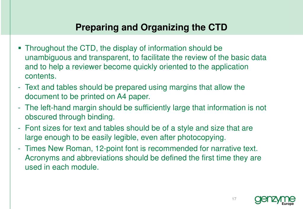 PPT - Common Technical Document, Basic & General Information, December ... PPT - Common Technical Document, Basic & General Information, December ...