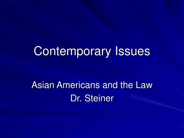 PPT - Contemporary Issues PowerPoint Presentation, free download - ID ...