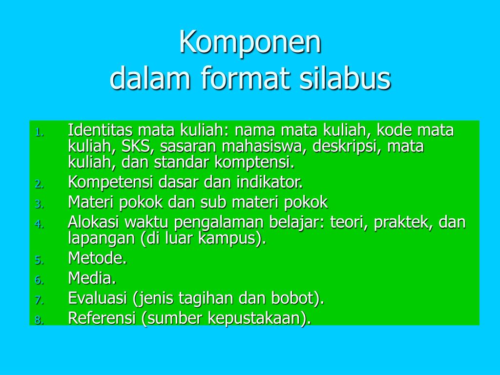 PPT - PENGEMBANGAN KURIKULUM, SILABUS DAN RENCANA PELAKSANAAN ...