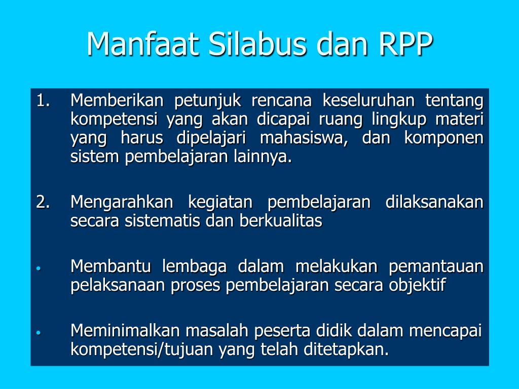 PPT - PENGEMBANGAN KURIKULUM, SILABUS DAN RENCANA PELAKSANAAN ...