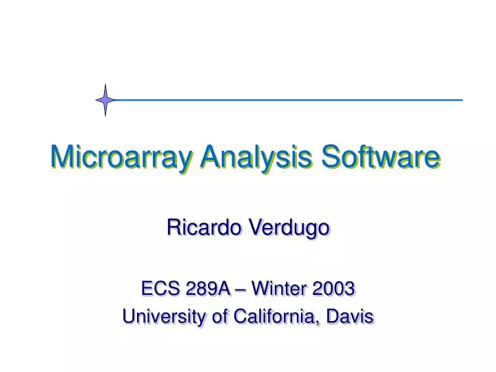 PPT - Microarray Analysis Software PowerPoint Presentation, free ...