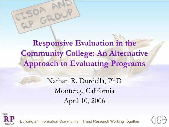PPT - Responsive Evaluation in the Community College: An Alternative ...