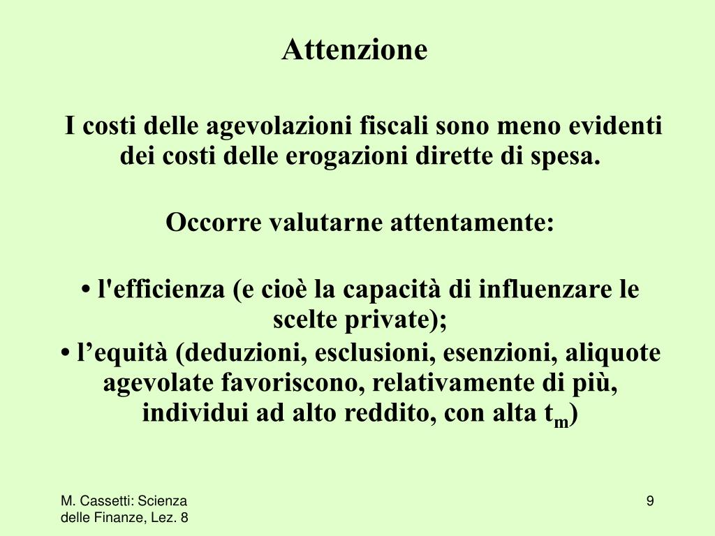 PPT - Corso di Scienza delle Finanze A.A. 2010-11 Prof. Mario Cassetti ...