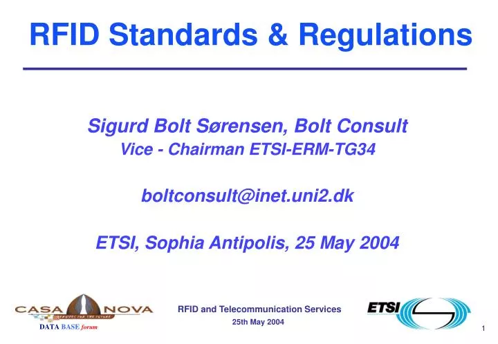 PPT - RFID Standards & Regulations PowerPoint Presentation, free ...