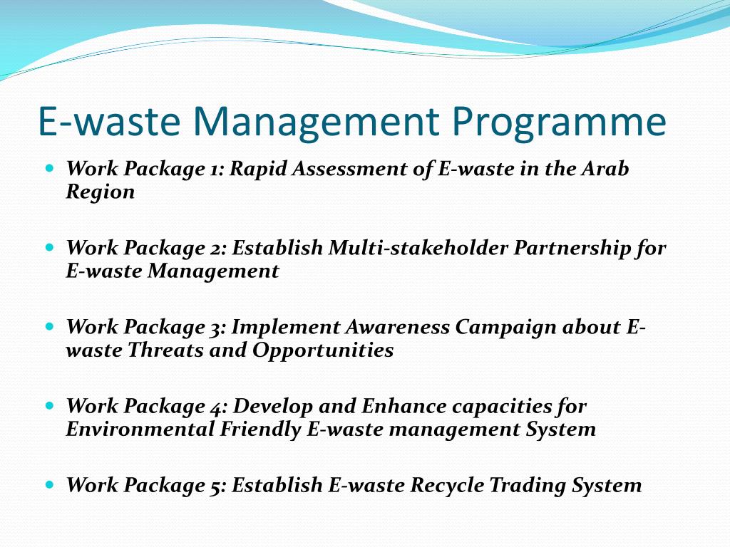 PPT - E-waste Management in the Arab Region: Status and Opportunities ...