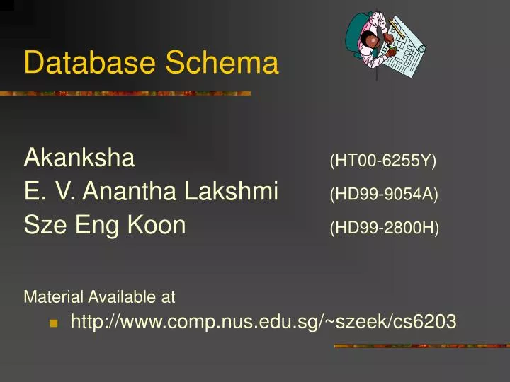 PPT - Database Schema PowerPoint Presentation, free download - ID:1108838