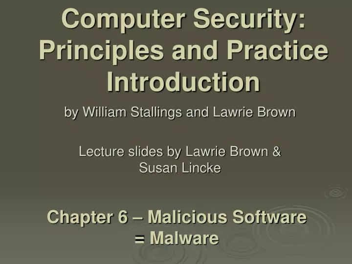 Ppt Computer Security Principles And Practice Introduction
