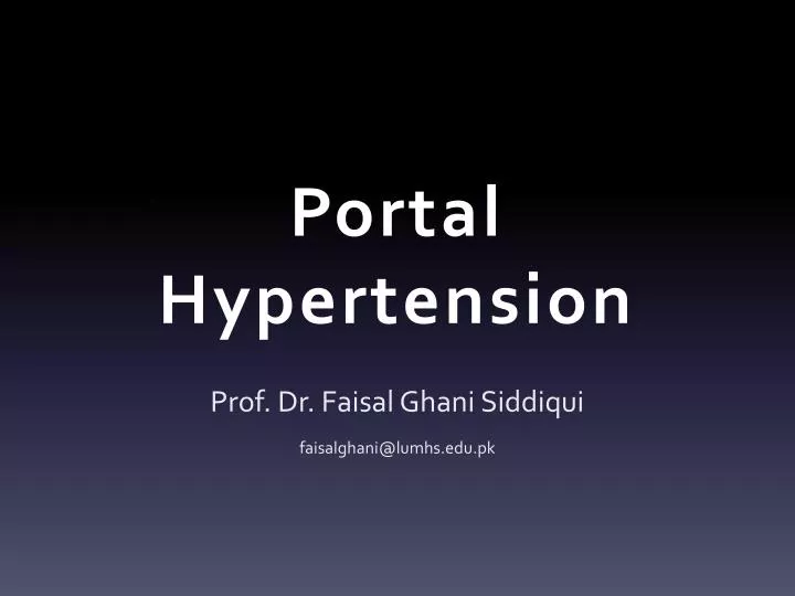 PPT - Portal Hypertension PowerPoint Presentation, free download - ID ...