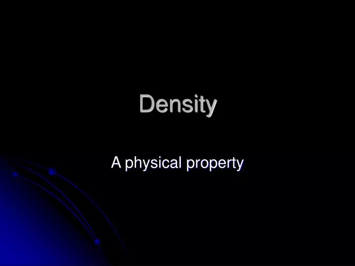 PPT - Density PowerPoint Presentation, free download - ID:1110800