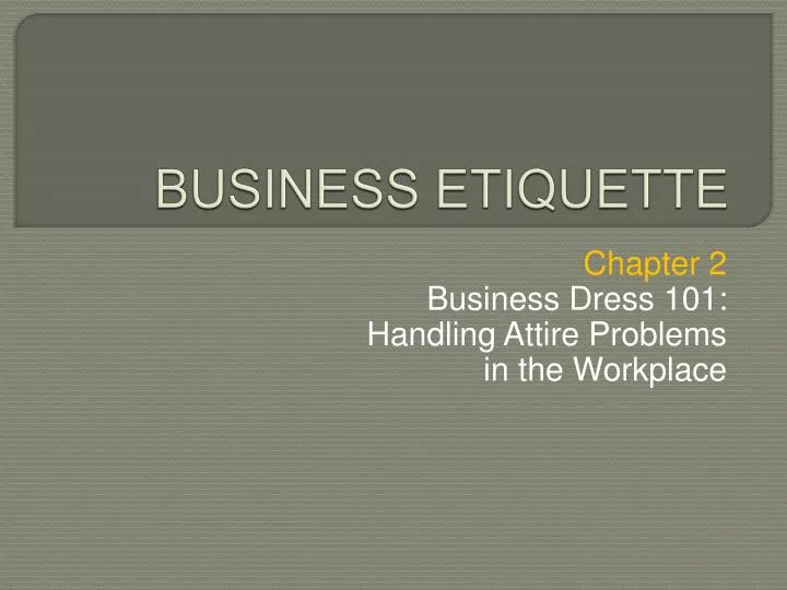 PPT - BUSINESS ETIQUETTE PowerPoint Presentation, free download - ID ...