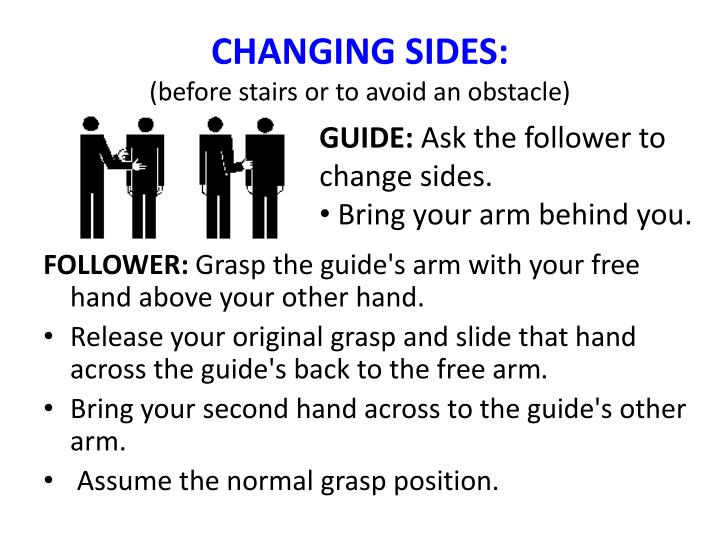 PPT - Sighted Guide Techniques PowerPoint Presentation - ID:1111327