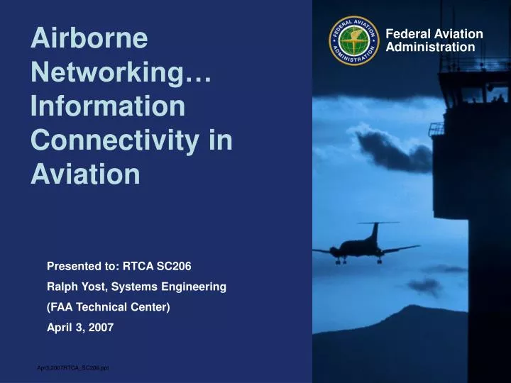 PPT - Airborne Networking… Information Connectivity in Aviation ...