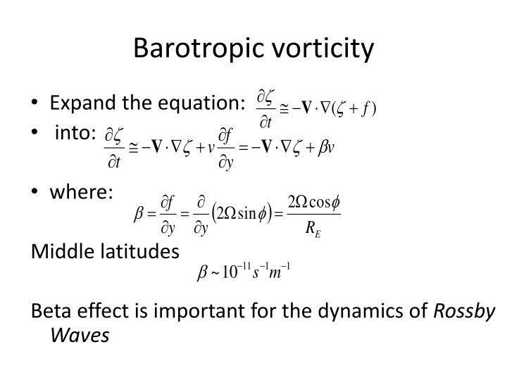 partial derivative - Expanding the barotropic nondivergent PV equation ...