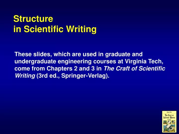 PPT - Structure in Scientific Writing PowerPoint Presentation, free ...