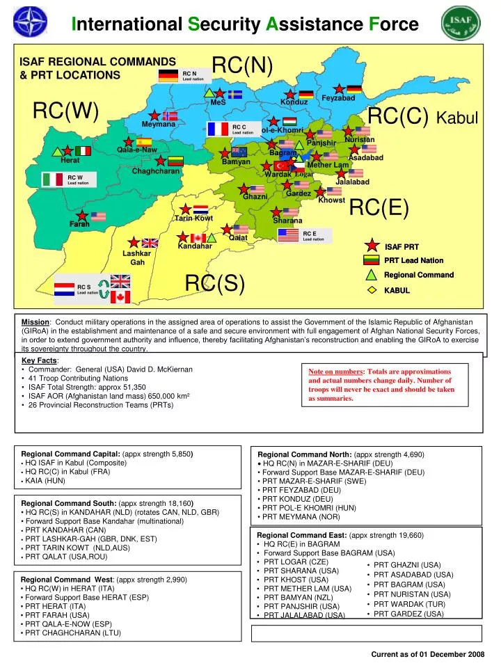 PPT - ISAF REGIONAL COMMANDS & PRT LOCATIONS PowerPoint Presentation ...