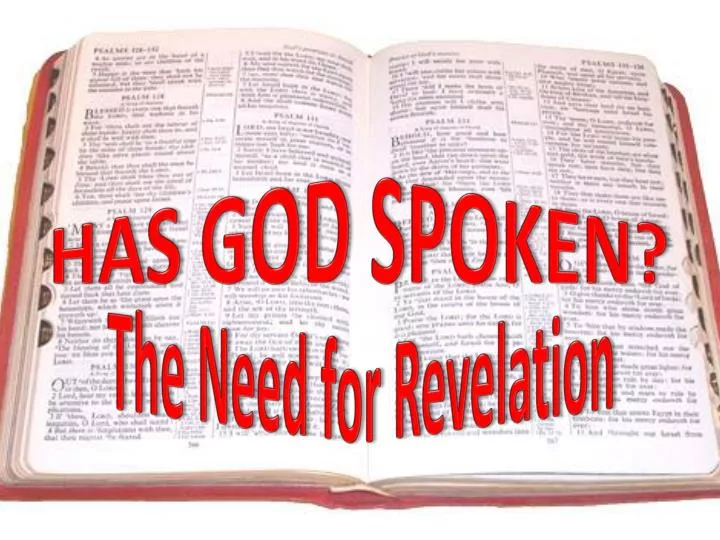 PPT - HAS GOD SPOKEN? PowerPoint Presentation, free download - ID:1112267