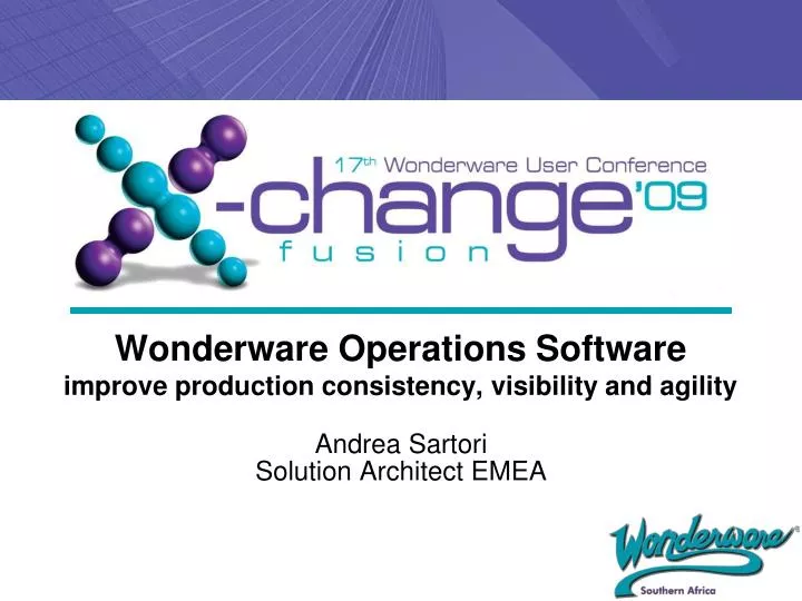 PPT - Wonderware Operations Software improve production consistency ...