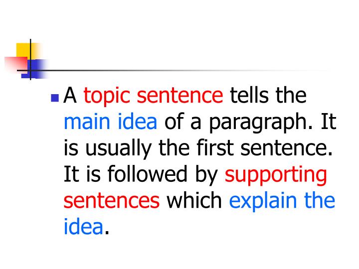 PPT Topic Sentence And Supporting Sentences PowerPoint Presentation PPT Topic Sentence And Supporting Sentences PowerPoint Presentation