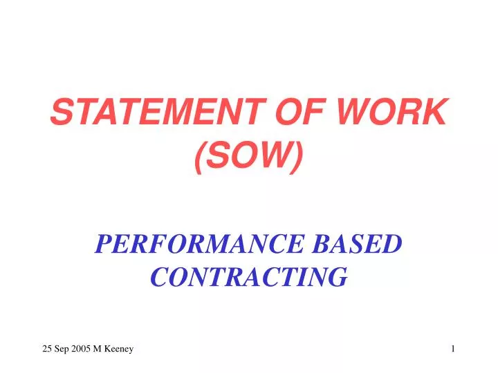 PPT - STATEMENT OF WORK (SOW) PowerPoint Presentation, free download ...