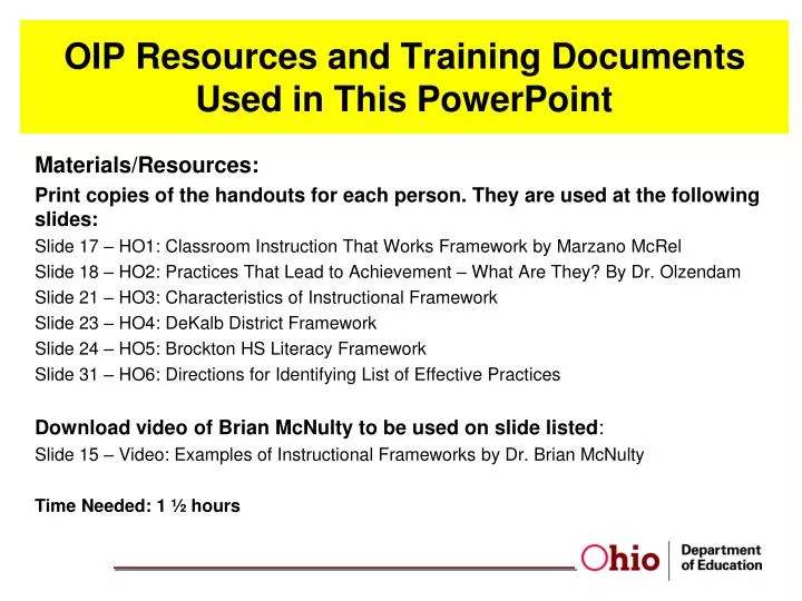 PPT - OIP Resources and Training Documents Used in This PowerPoint ...