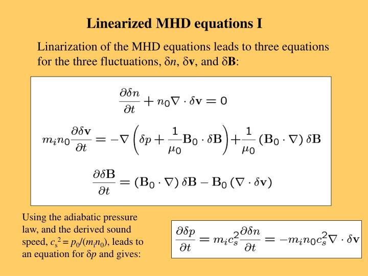 PPT - Magnetohydrodynamic waves PowerPoint Presentation - ID:1114295