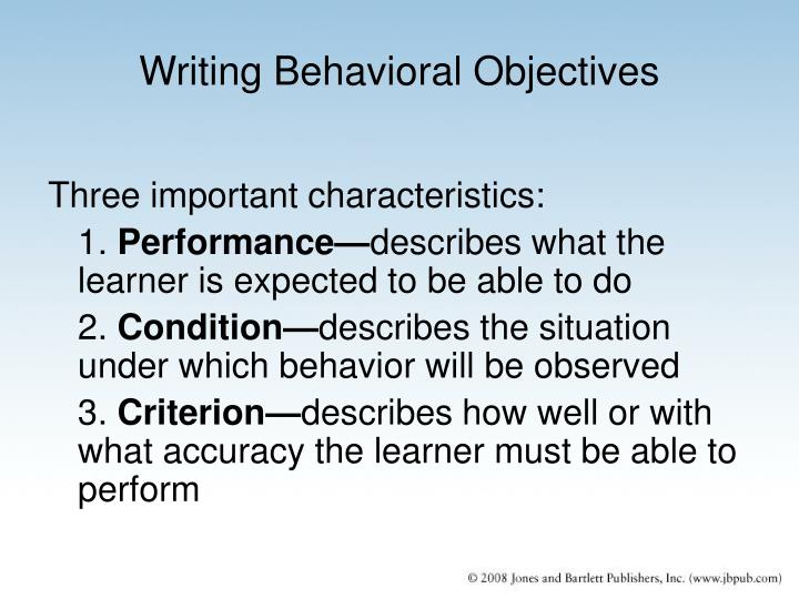 PPT - Chapter 10 Behavioral Objectives PowerPoint Presentation - ID:1114902