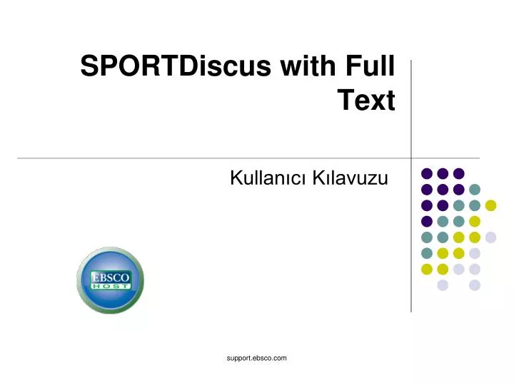 PPT - SPORTDiscus with Full Text PowerPoint Presentation, free download ...