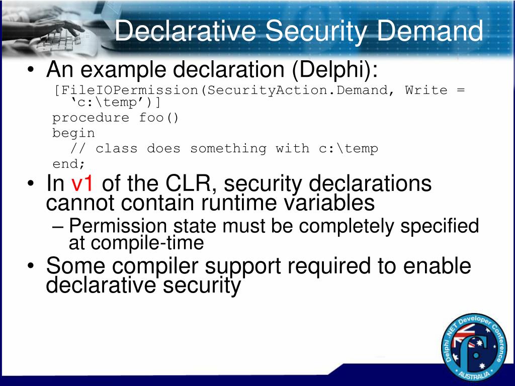 Ppt Secure Software Development With Delphi 8 For The Microsoft Net Framework Powerpoint