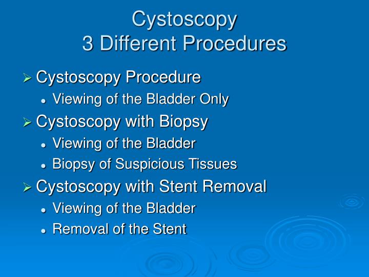 PPT - Cystoscopy Cystoscopy and Stent Removal Cystoscopy and Biopsy ...