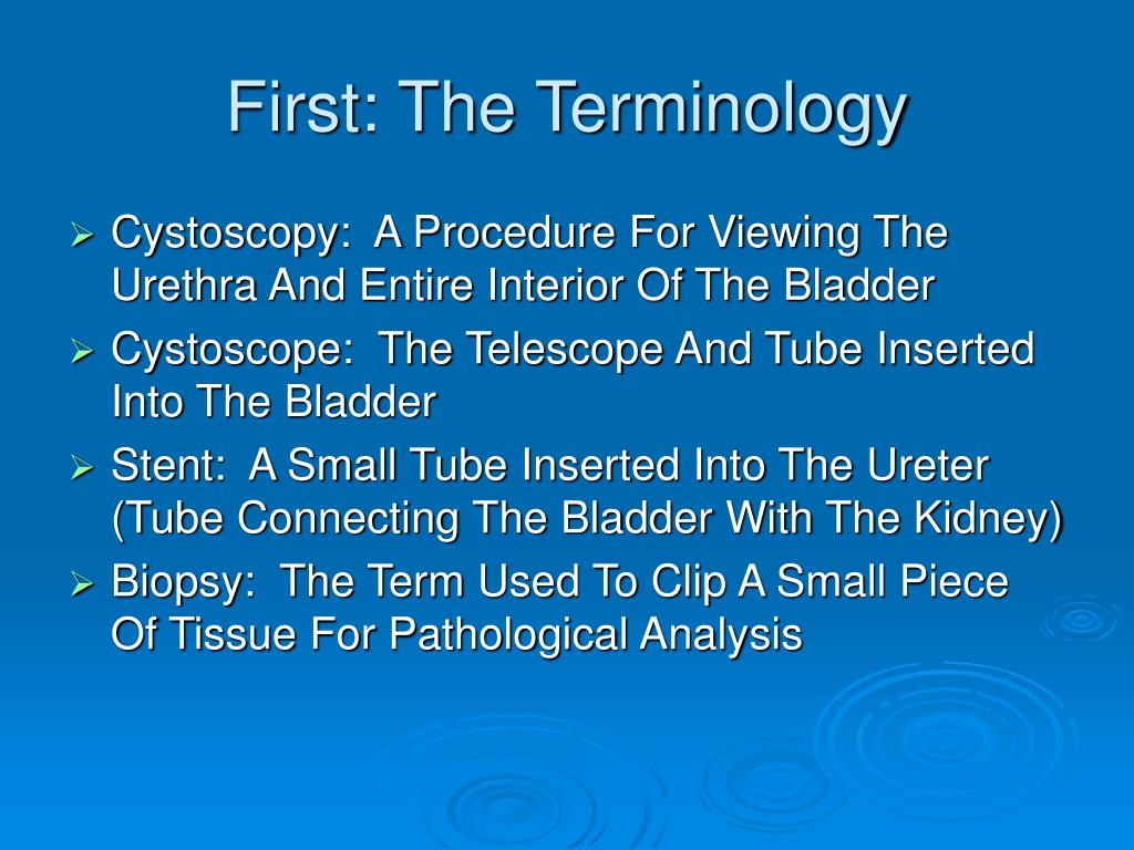 PPT - Cystoscopy Cystoscopy and Stent Removal Cystoscopy and Biopsy ...