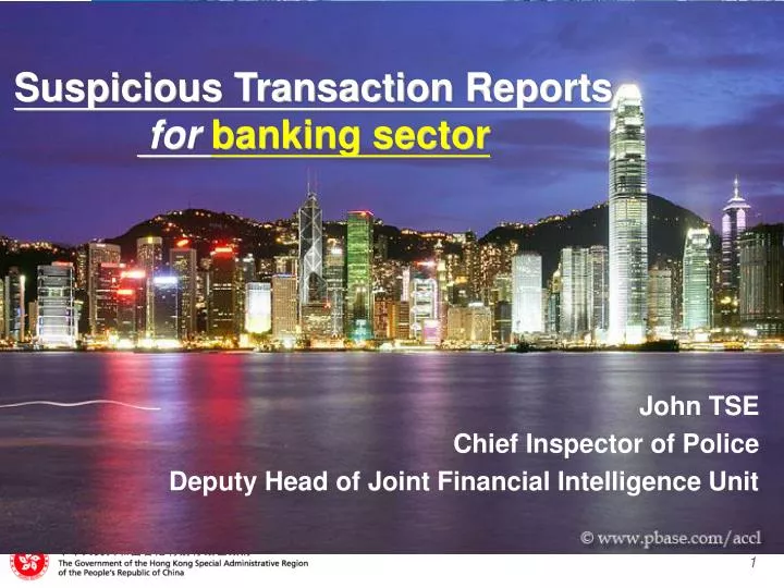 PPT - Suspicious Transaction Reports for banking sector PowerPoint ...
